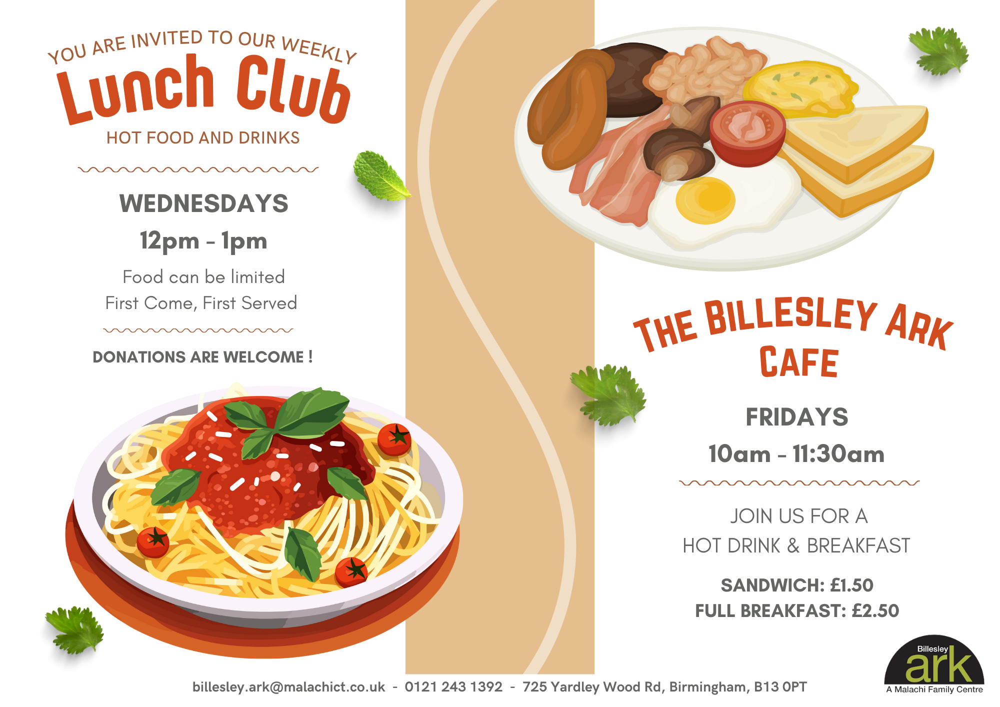 Lunch Club & Café – The Billesley Ark